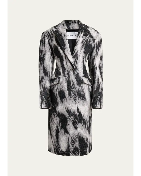 Givenchy Animal Hair Cocoon Coat