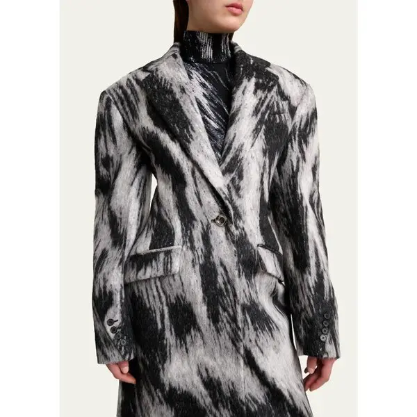 Givenchy Animal Hair Cocoon Coat