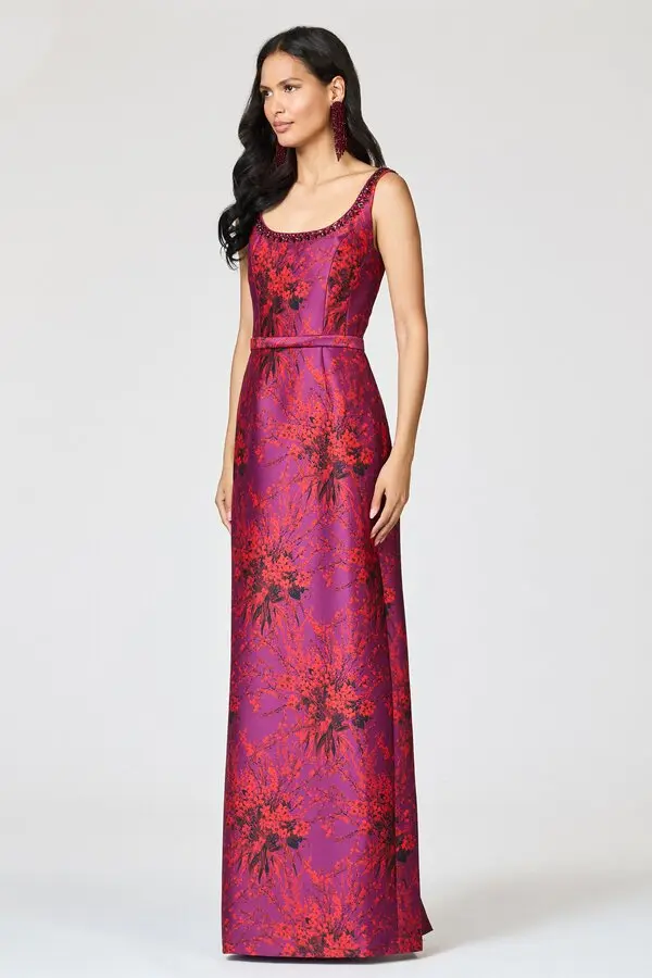 Sachin & Babi Lana Gown - Raspberry Bouquet