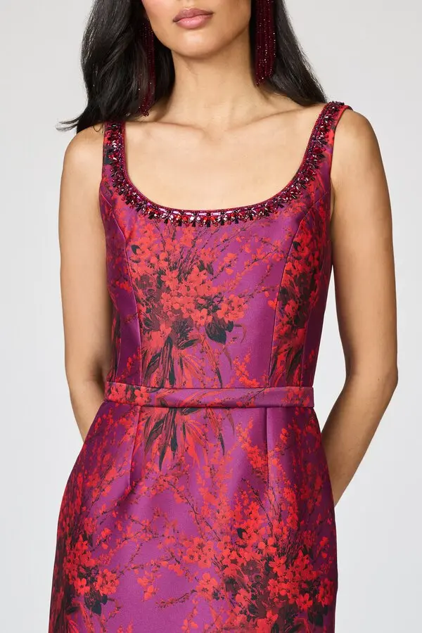 Sachin & Babi Lana Gown - Raspberry Bouquet