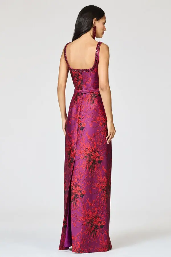 Sachin & Babi Lana Gown - Raspberry Bouquet