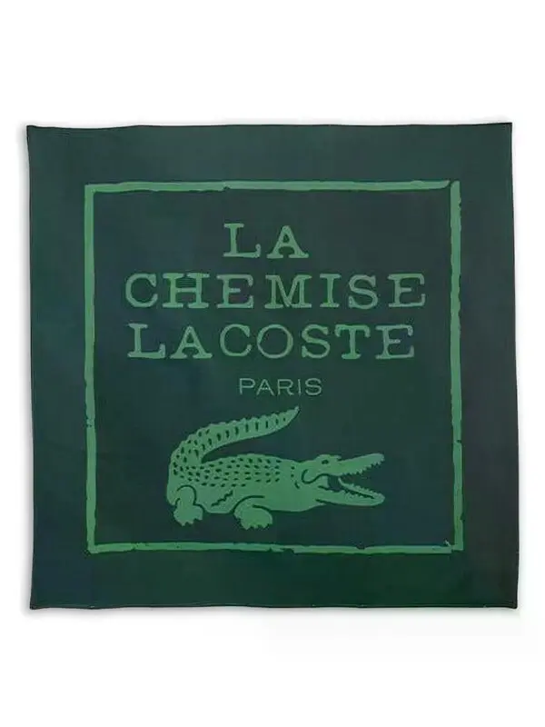 Lacoste Crocodile-print Silk Scarf - Green