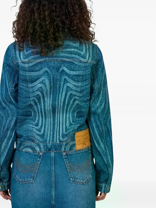 JEAN PAUL GAULTIER Swirl-pattern Denim Jacket