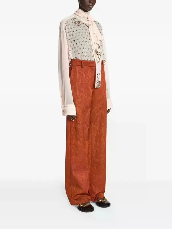 Dries Van Noten Jacquard-swirl Trousers