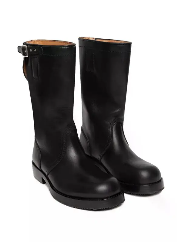 Dries Van Noten Buckle Leather Boots