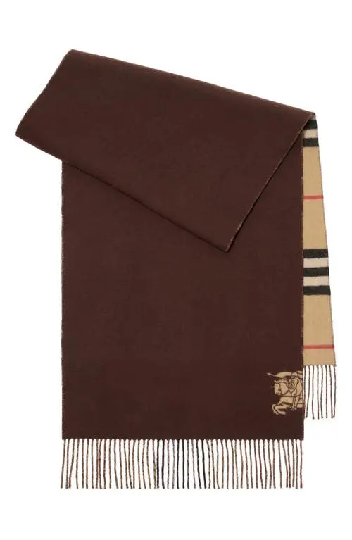 Burberry Reversible Check Cashmere Scarf - Sand