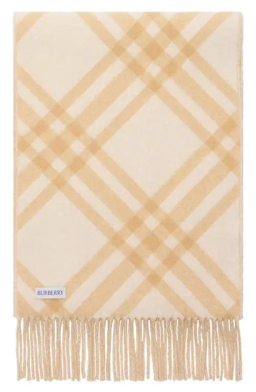 Burberry Bias Check Cashmere Scarf - Sand