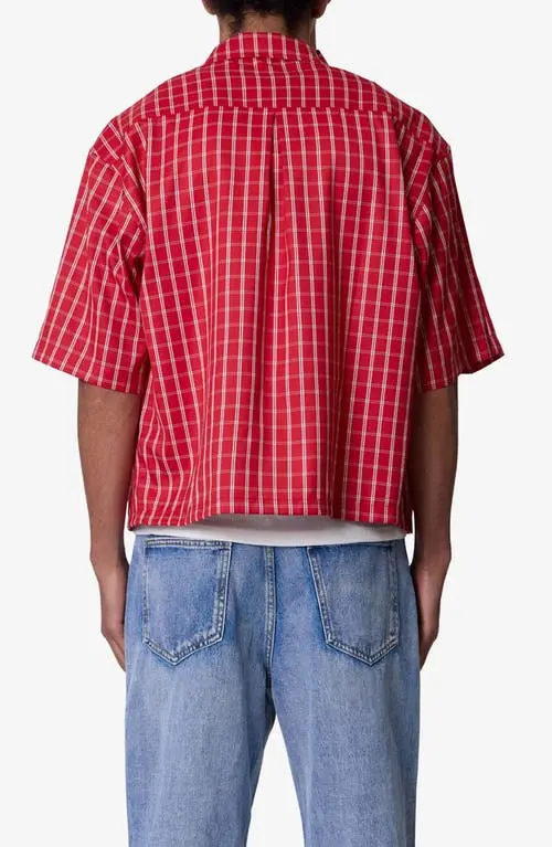 Mnml Stripe Crispy Poplin Short Sleeve Button-up Shirt