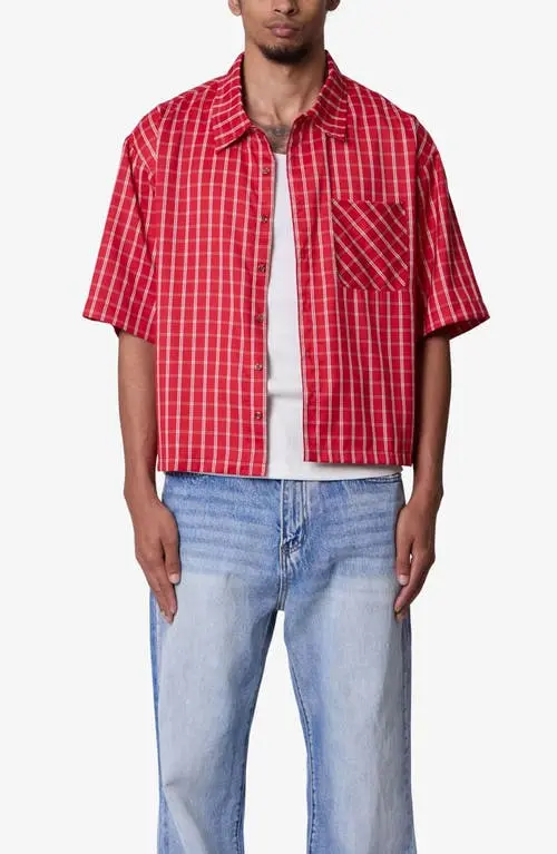 Mnml Stripe Crispy Poplin Short Sleeve Button-up Shirt