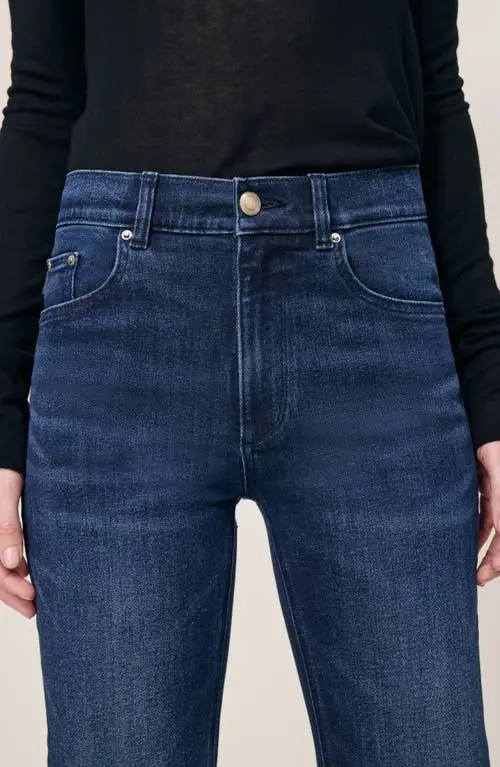 DL1961 Patti High-rise Straight Leg Jeans - Blue Cave