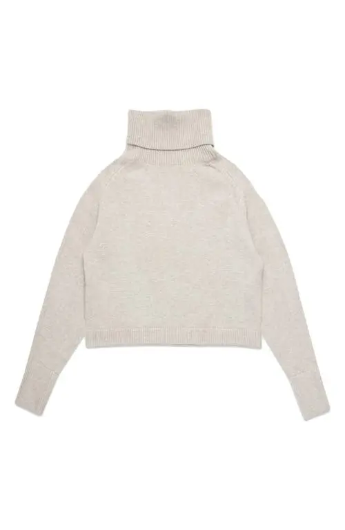 Deluc Pugliese Crop Turtleneck Sweater - Light Grey Melange