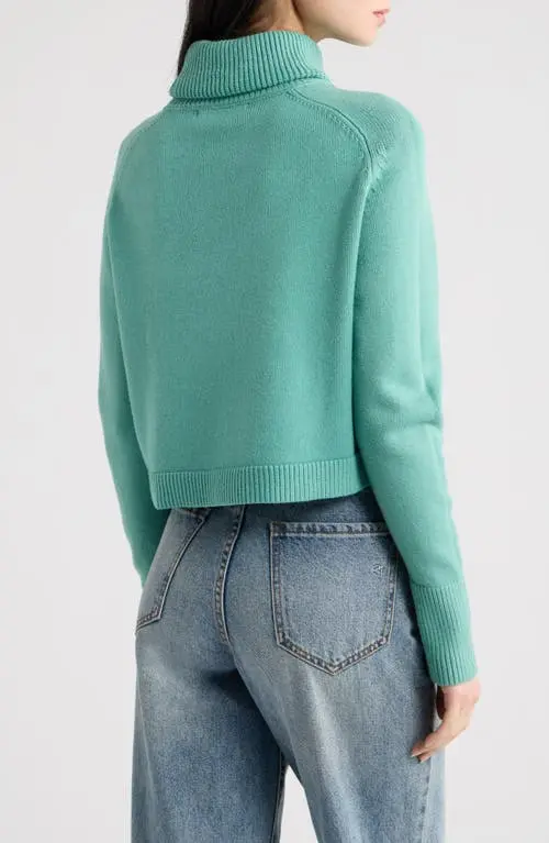 Deluc Pugliese Crop Turtleneck Sweater - Mint