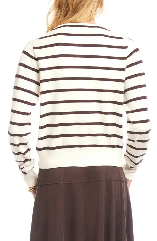 Karen Kane Striped Cardigan - Cream