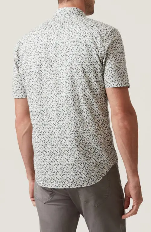 34 Heritage Grove Short Sleeve Cotton & Lyocell Button-up Shirt - Olive