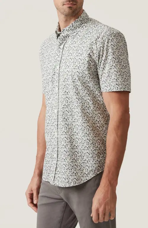 34 Heritage Grove Short Sleeve Cotton & Lyocell Button-up Shirt - Olive