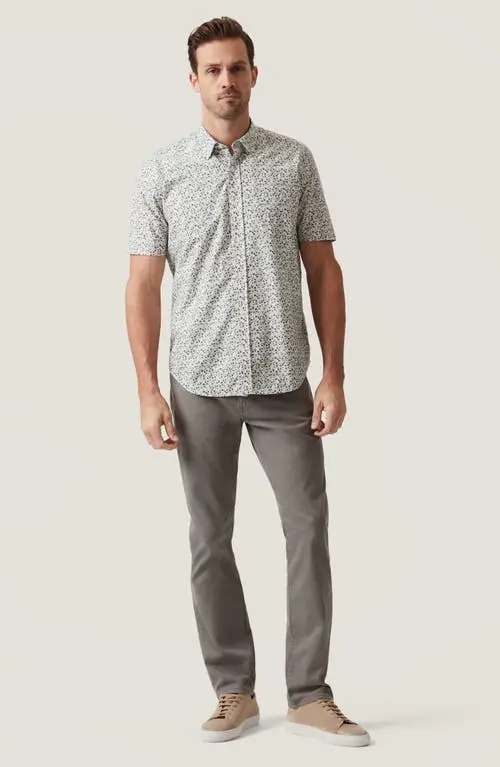 34 Heritage Grove Short Sleeve Cotton & Lyocell Button-up Shirt - Olive