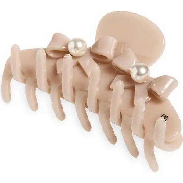Alexandre De Paris Faux Pearl Claw Clip - Rose
