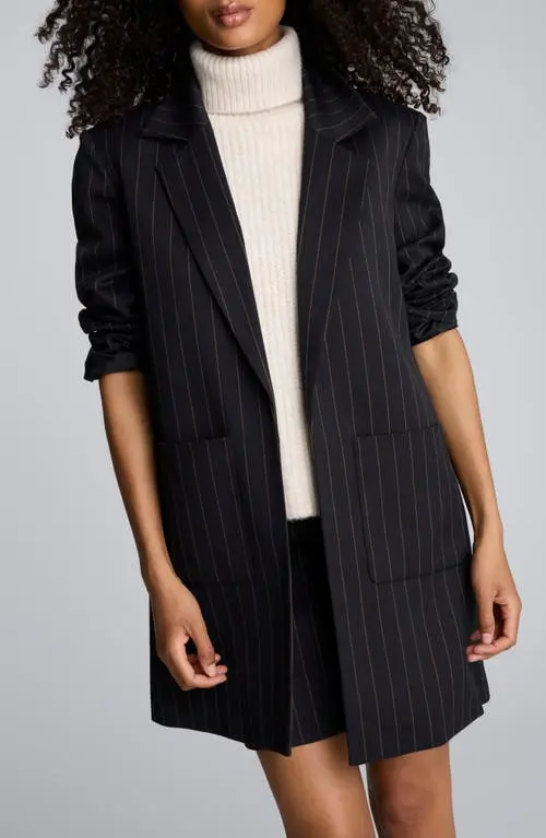 KENNETH COLE Pinstripe Open-front Jacket