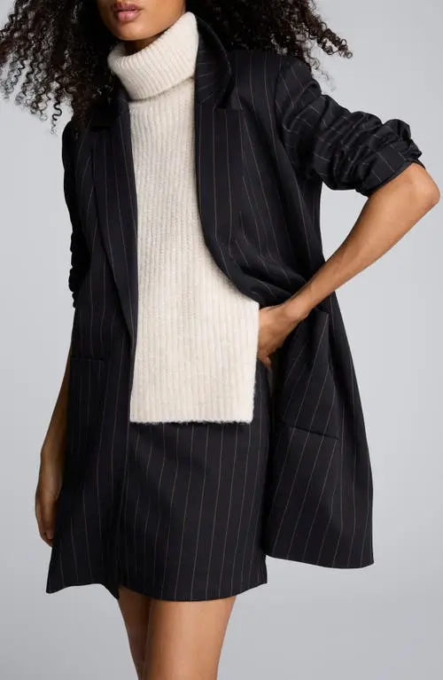 KENNETH COLE Pinstripe Open-front Jacket