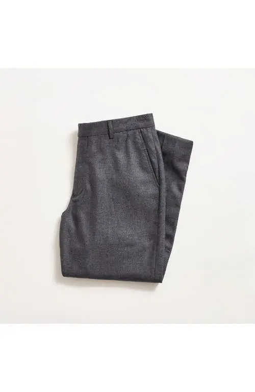 Billy Reid Flat-front Silk & Virgin Wool Dress Pants - Charcoal