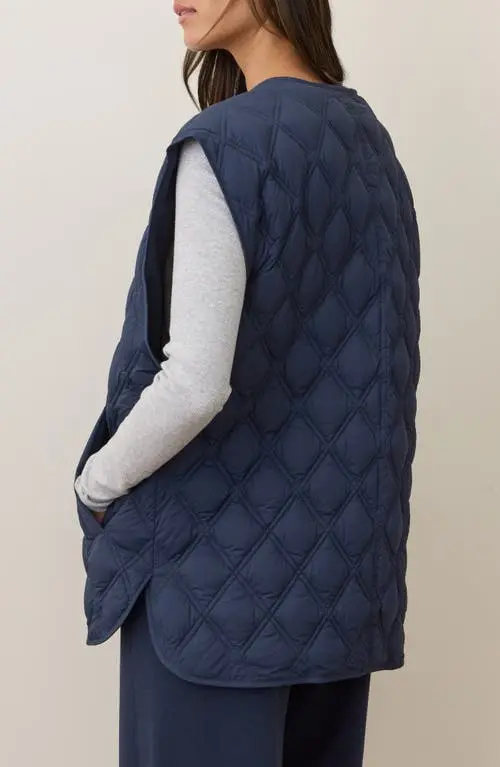 Marine Layer Marina Quilted Vest - Navy