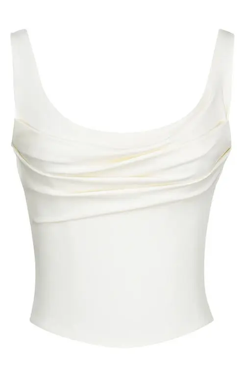 House Of Cb Drape Neck Corset Top - Ivory