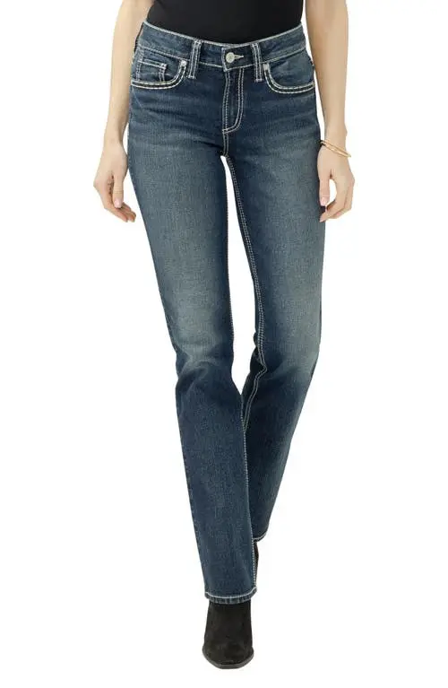 SILVER JEANS CO. Suki Curvy Mid Rise Slim Bootcut Jeans - Taylor