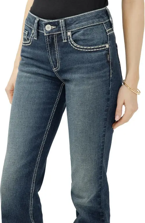 SILVER JEANS CO. Suki Curvy Mid Rise Slim Bootcut Jeans - Taylor
