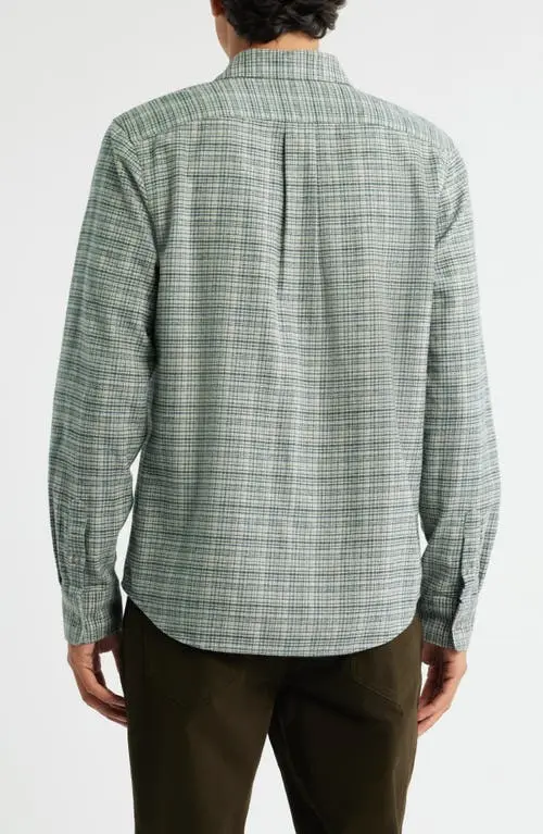 Vince Highclere Plaid Flannel Button-up Shirt - Pistachio Combo
