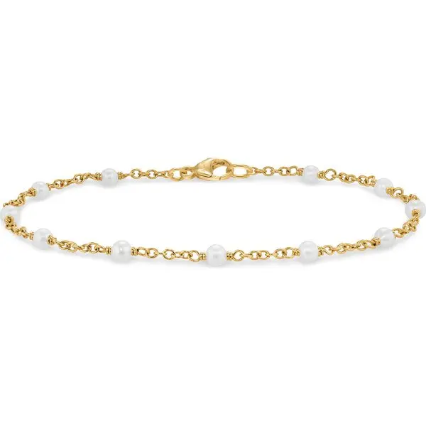 David Yurman Pearl Station Bracelet - Gold