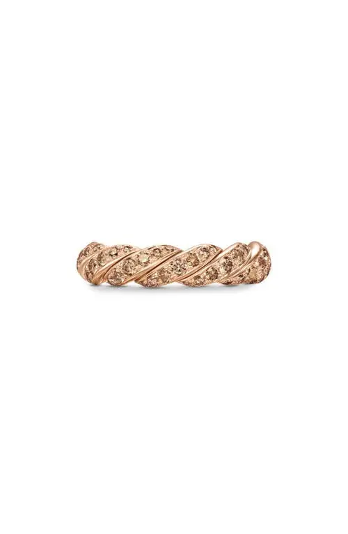 David Yurman Sculpted Cable Flex Band Ring - Gold