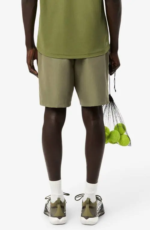 Lacoste Sport Diamante Drawstring Athletic Shorts - E9f Olive