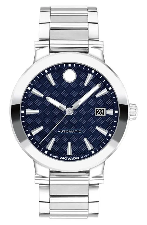 Movado Swiss Automatic Bracelet Watch - Blue