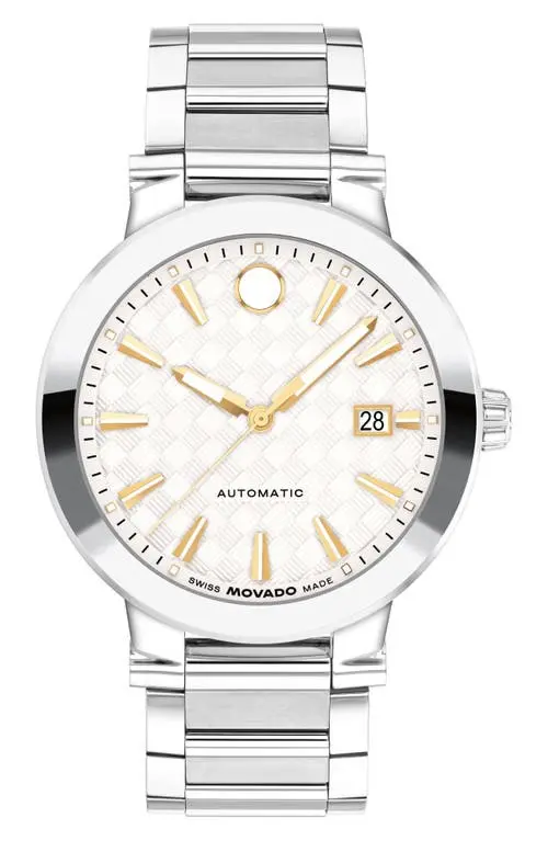 Movado Swiss Automatic Bracelet Watch - White