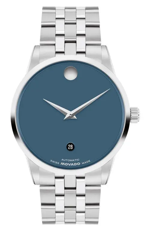 Movado Museum Classic Automatic Bracelet Watch - Blue