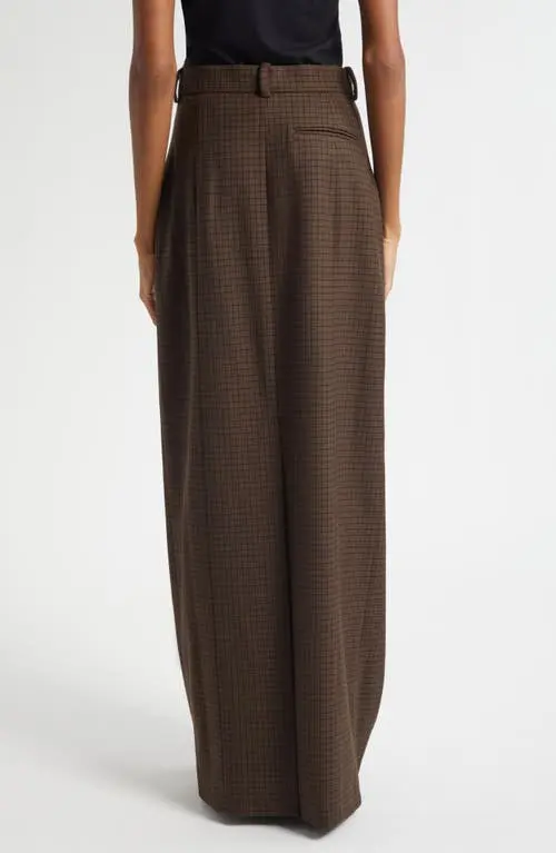 Acne Studios Inashy Check Stretch Wool Pencil Skirt