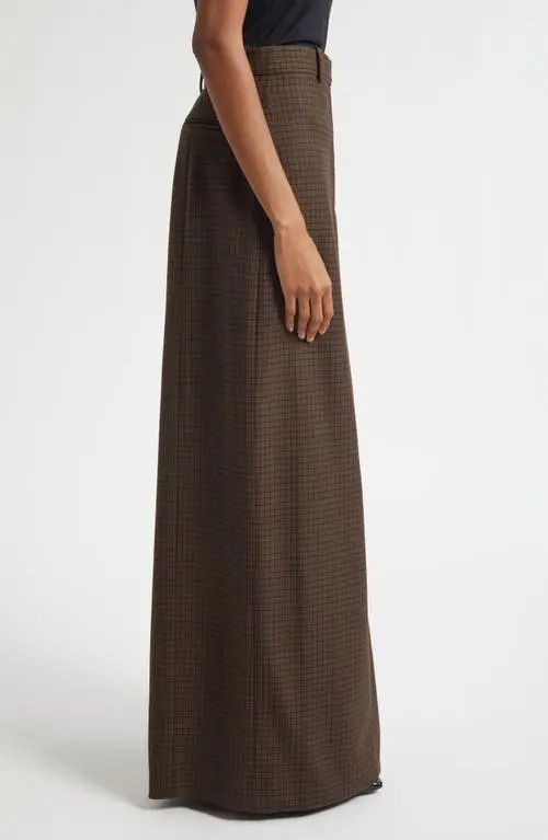 Acne Studios Inashy Check Stretch Wool Pencil Skirt
