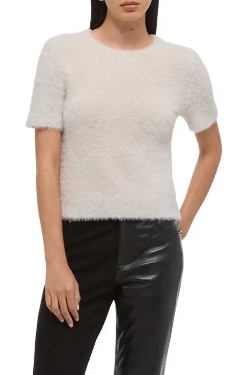 Helmut Lang Eyelash Faux Fur Crop Top
