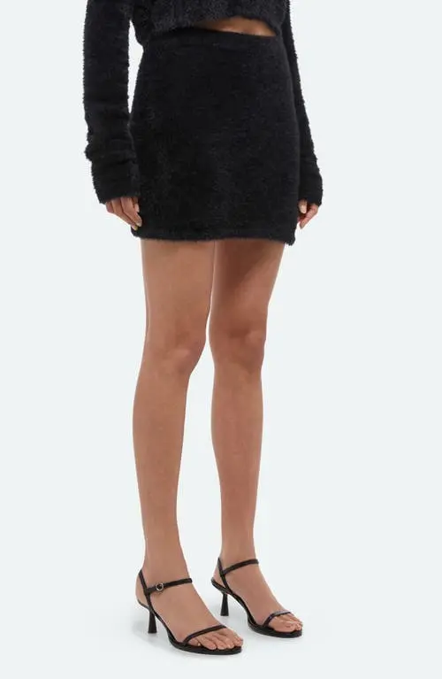 Helmut Lang Eyelash Knit Mini Skirt - Black