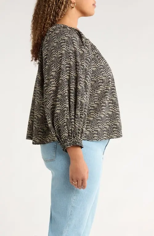 Treasure & Bond Long Sleeve Print Top