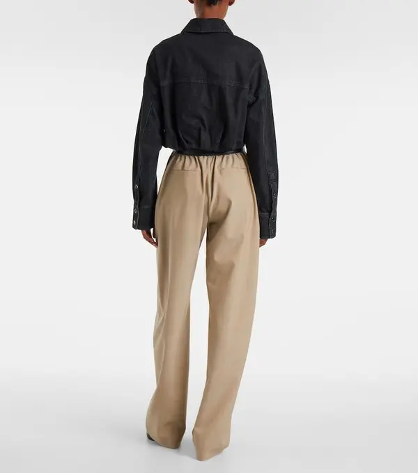 Sportmax Sondrio Cropped Denim Shirt