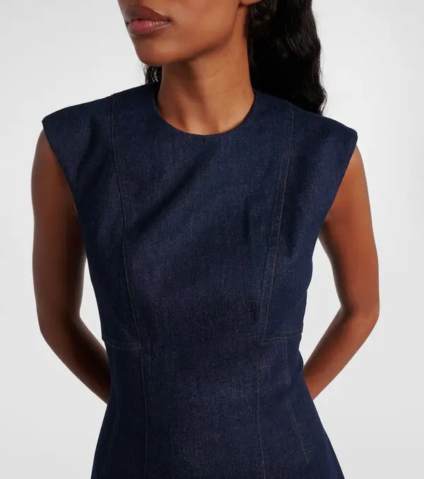 Veronica Beard Dulce Cotton-blend Denim Midi Dress - Blue