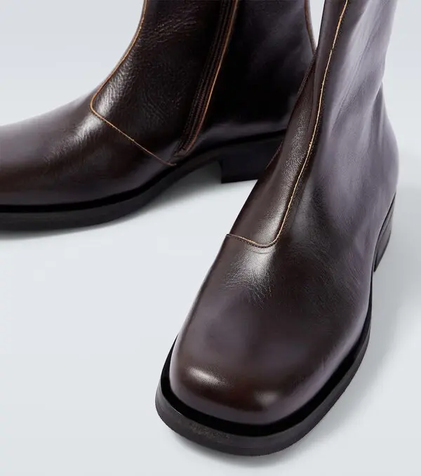 Our Legacy Camion Leather Ankle Boots - Brown