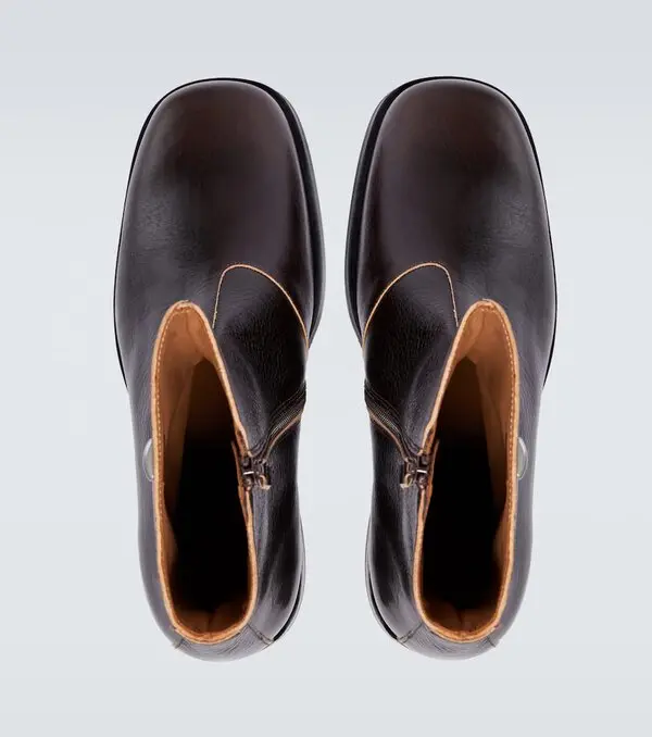 Our Legacy Camion Leather Ankle Boots - Brown