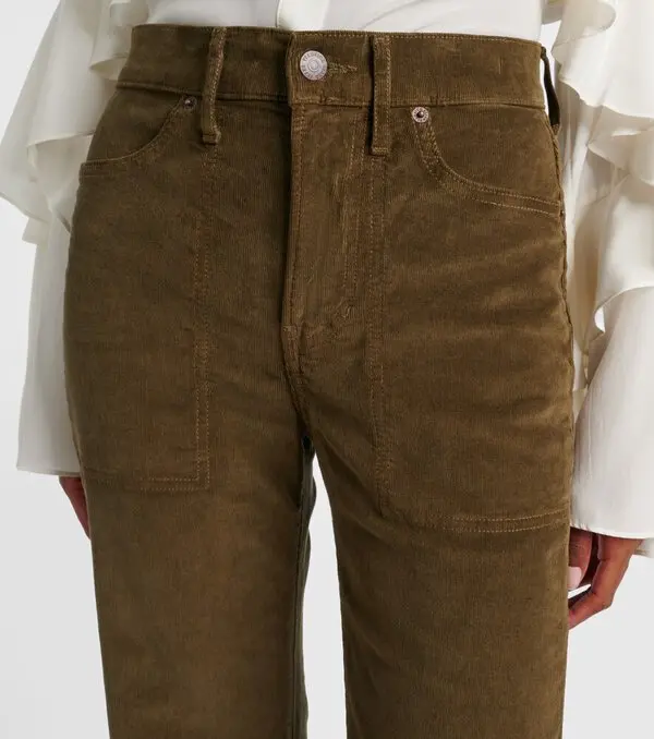 Veronica Beard High-rise Wide-leg Corduroy Pants - Brown