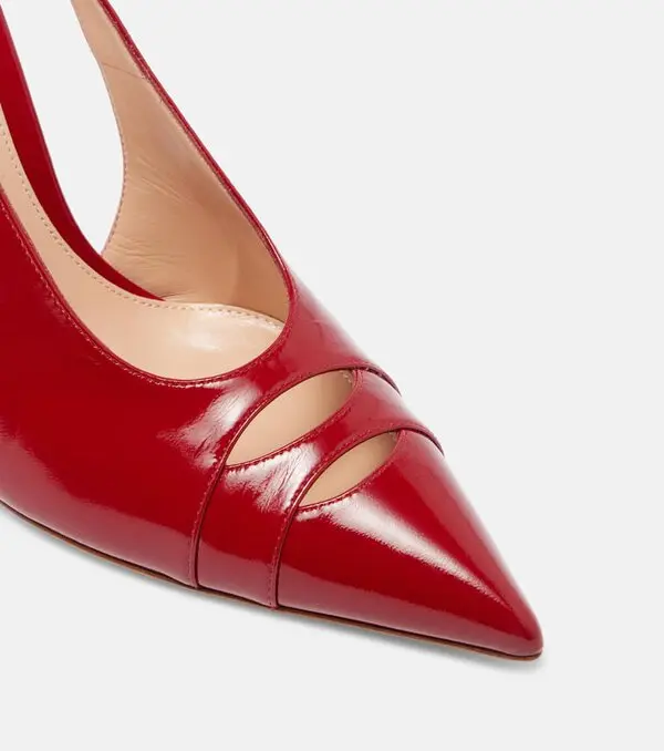 GIANVITO ROSSI 105 Patent Leather Slingback Pumps