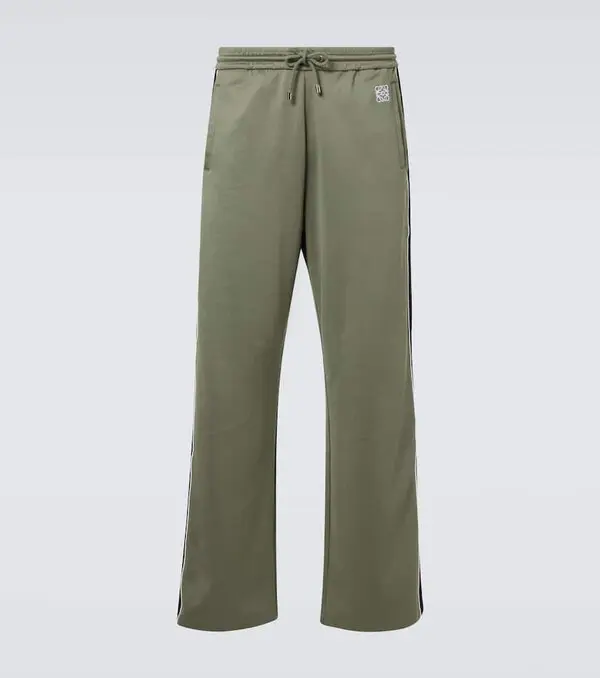 Loewe Anagram Jersey Track Pants - Green