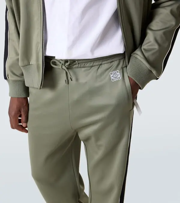 Loewe Anagram Jersey Track Pants - Green