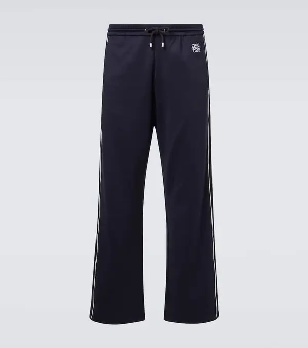 Loewe Anagram Jersey Track Pants - Blue