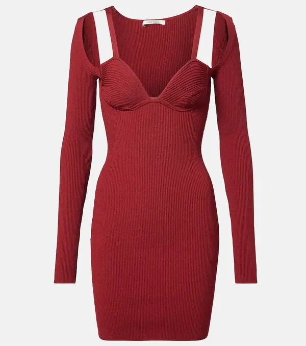 NENSI DOJAKA Cutout Knitted Minidress